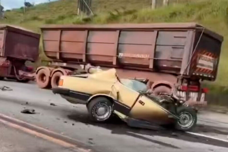 Motorista de carro morre após batida com caminhão na BR-040